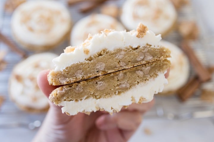 Cinnamon Toast Crunch Cookies with Frosting and Cereal